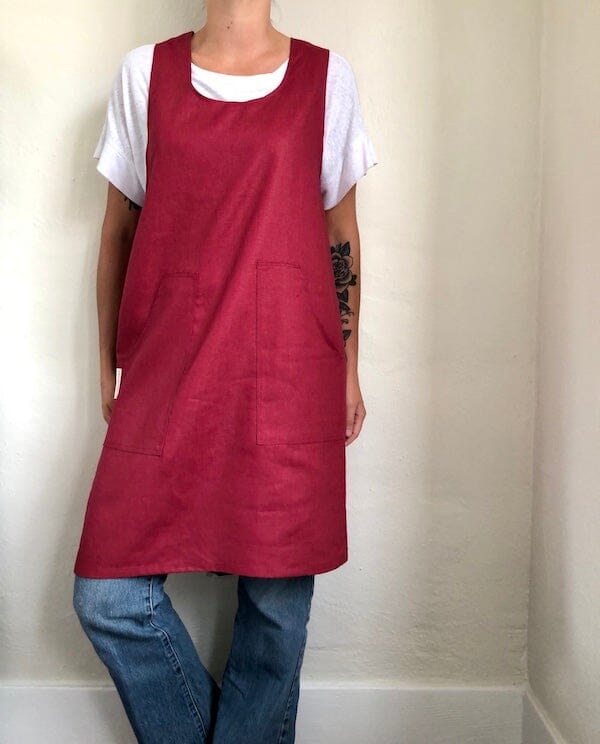 Handmade Pinafore Apron | Quality Organic Linen | Cribsi